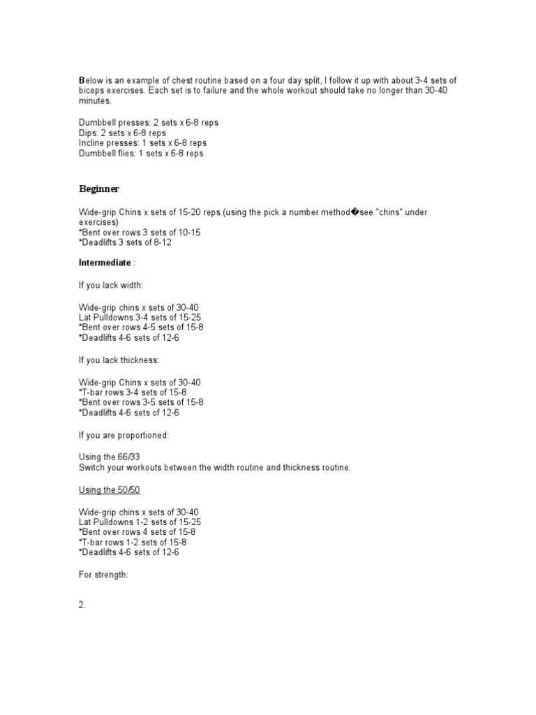 Workout | PDF