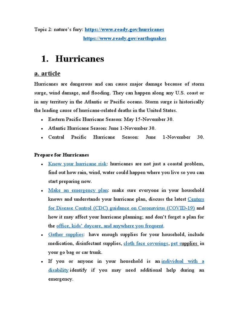 Preparing for Nature's Fury: Guidelines for Protecting Yourself and ...