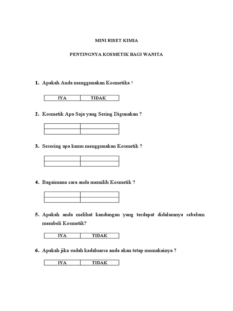 Mini Riset Kimia | PDF