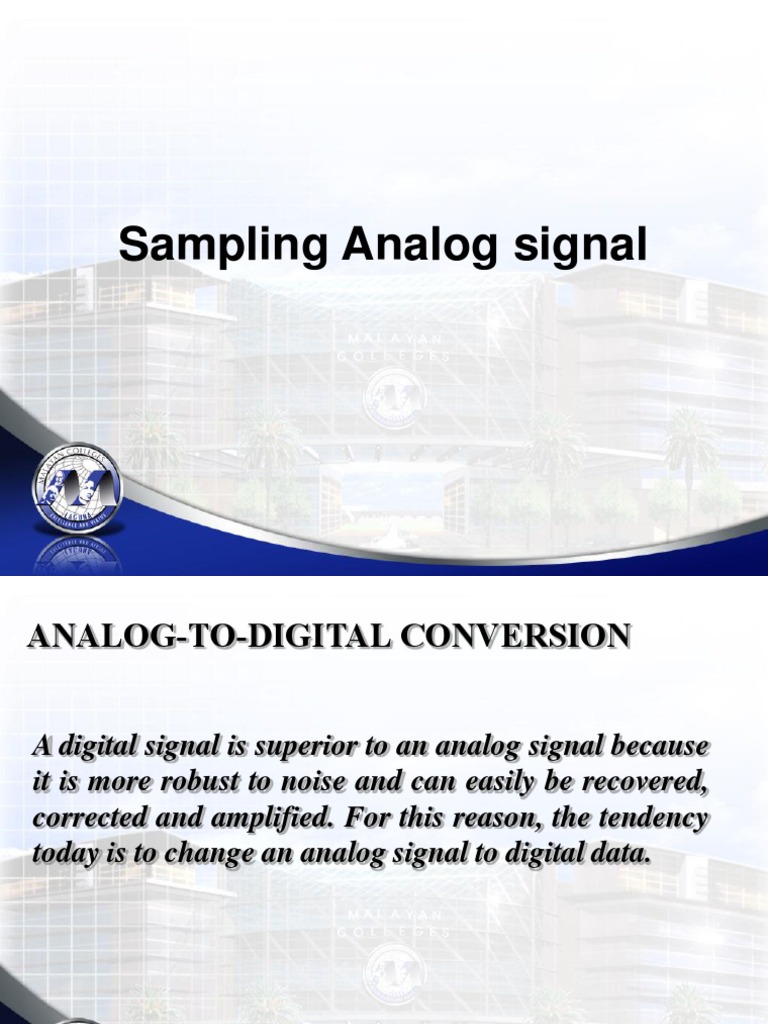 Sampling Analog Signal | PDF | Sampling (Signal Processing) | Bandwidth (Signal Processing)