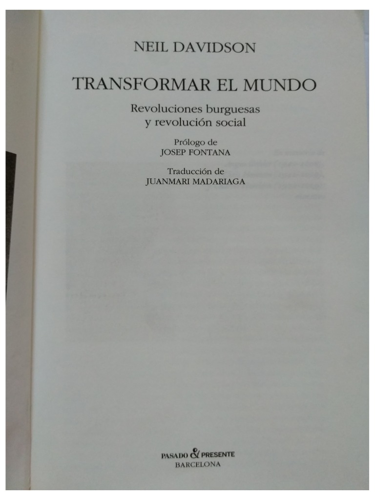 Davidson, Neil. La Burguesía y El Concepto de Revolución Social (D) | PDF