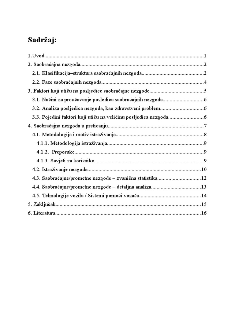 Saobracajne Nesrece | PDF