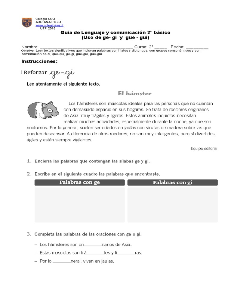 Guía de Ge-Gi, Gue-Gui | PDF