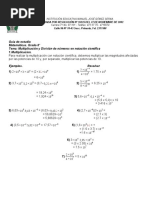 Operaciones Con Notacion Cientifica | PDF | Exponenciación | Modelado científico