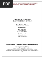 Vtu ML Lab Manual | PDF | Machine Learning | Artificial Neural Network