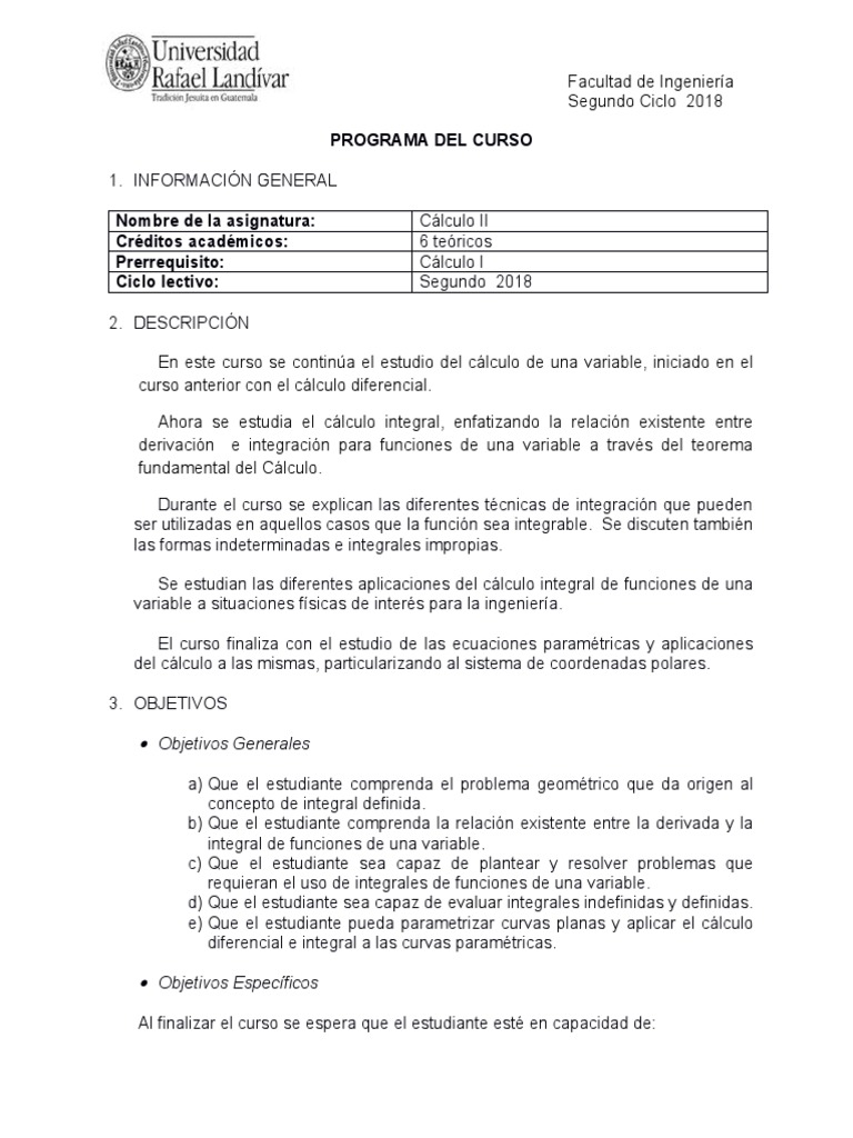 Cálculo II: Integrales y Aplicaciones | PDF | Integral | Cálculo