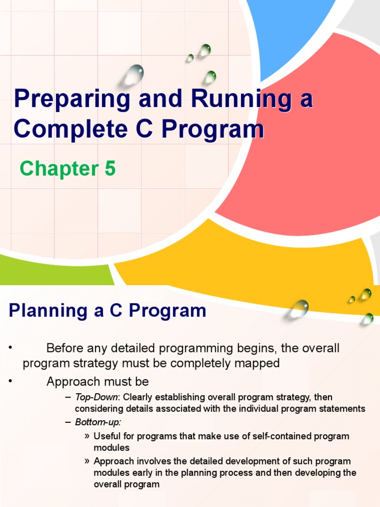 Preparing and Running A Complete C Program | PDF | Top Down And Bottom ...