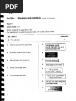 KET Answer Sheet | PDF