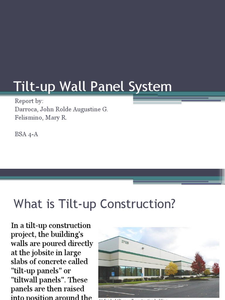 Tilt-Up Wall Panel System REPORT | PDF