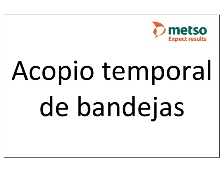 Acopio Temporal de Bandejas | PDF