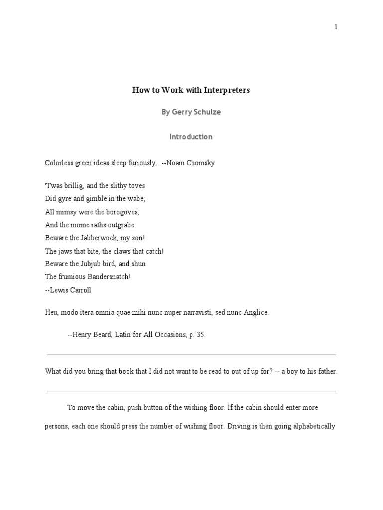 Working With Interpreters | PDF | Dialect | English Language