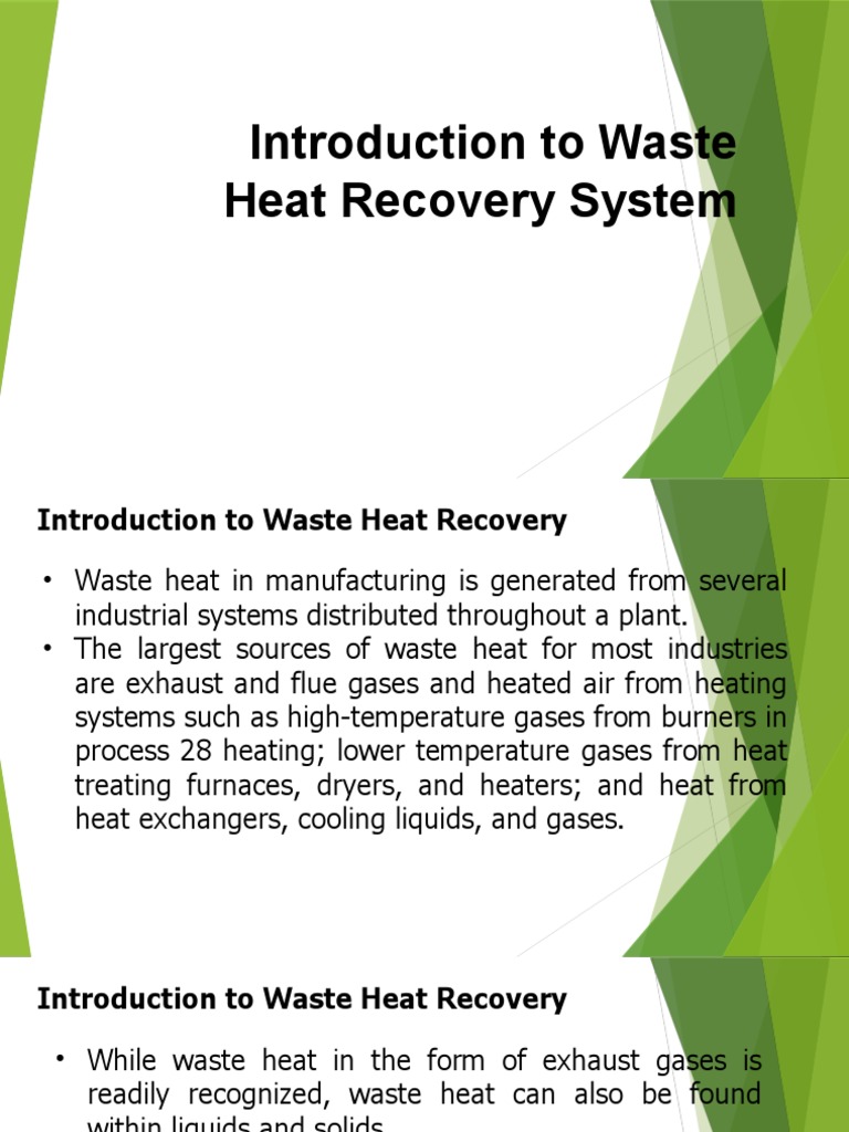 Introduction To Waste: Heat Recovery System | PDF