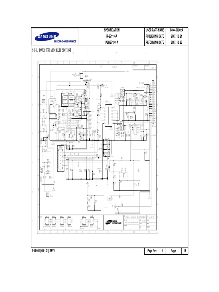 Samsung Power Board Circuit BN44-00202A PDF | PDF