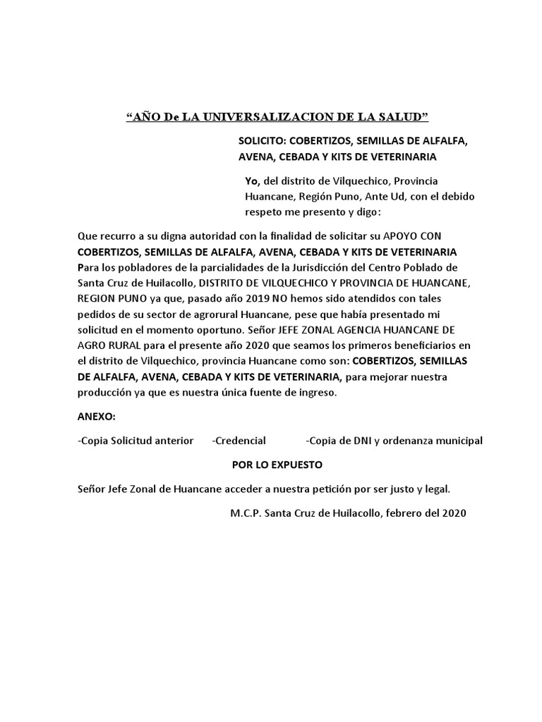 Solicitud Cobertizos | PDF