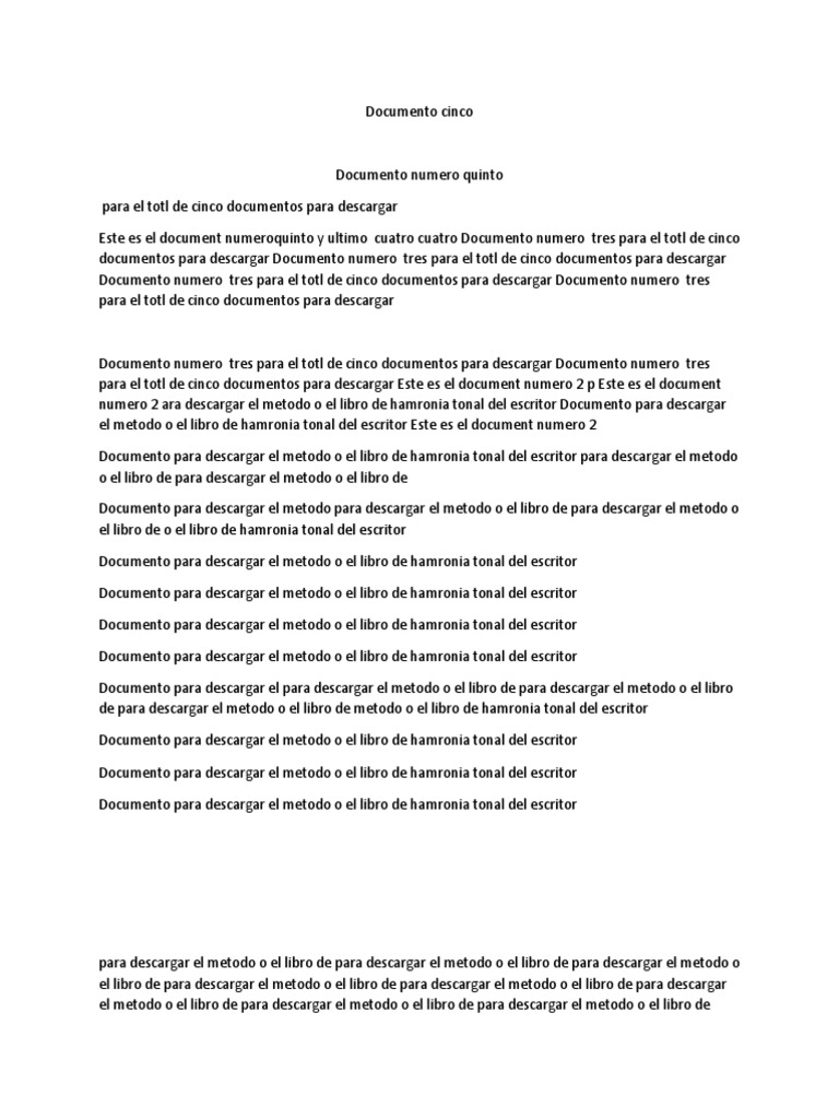 Documento Cinco | PDF