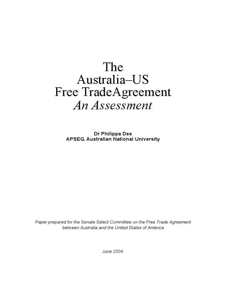 Dee Fta Report PDF | PDF | Market Access | Tariff