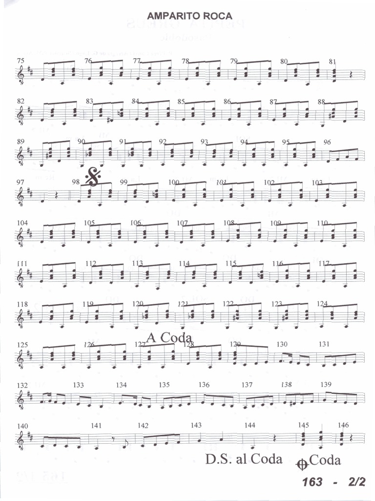 Amparito Roca Guitar Tab PDF | PDF