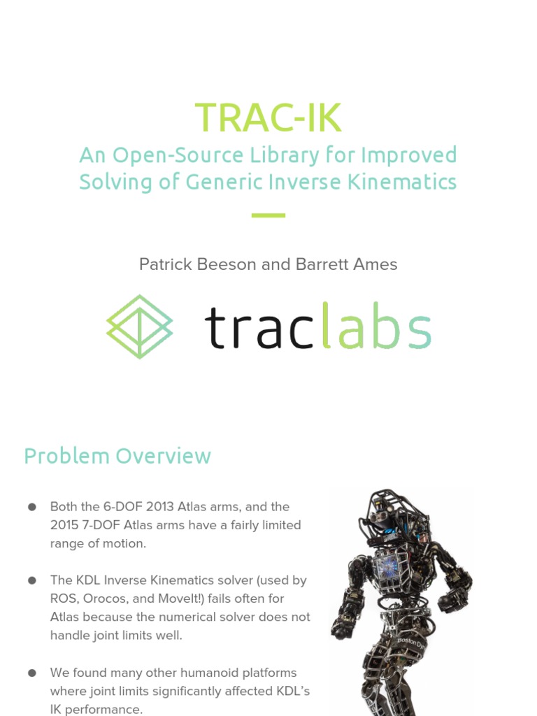Trac-Ik: An Open-Source Library For Improved Solving of Generic Inverse ...