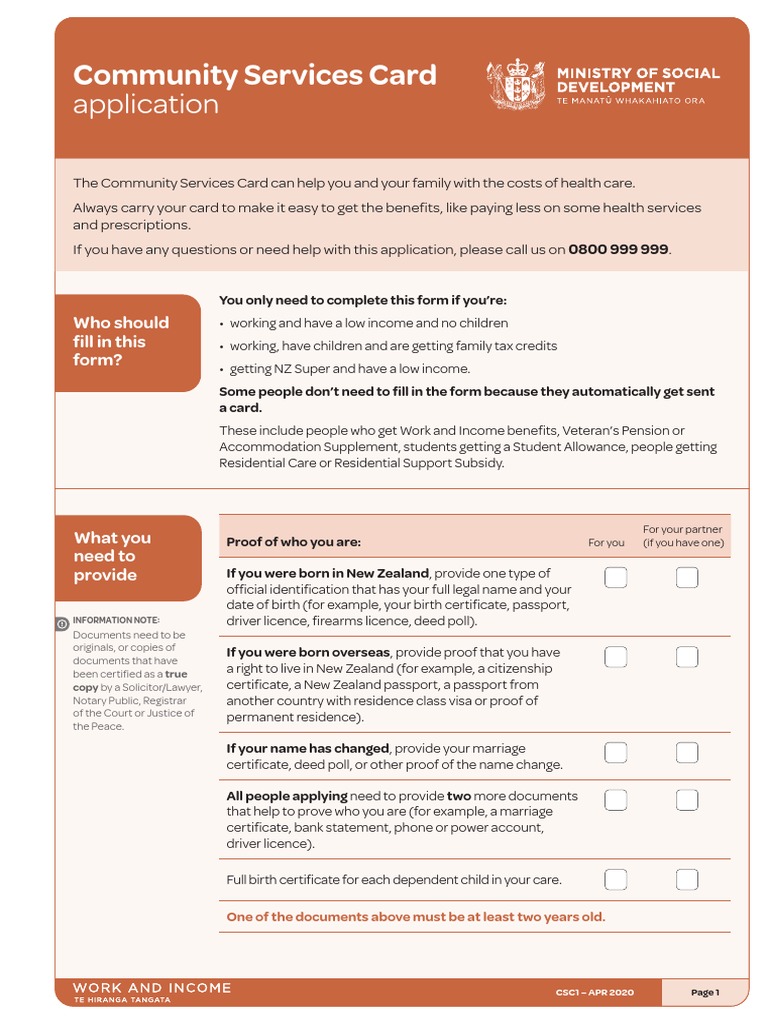 Application: Community Services Card | PDF | Pension | Retirement