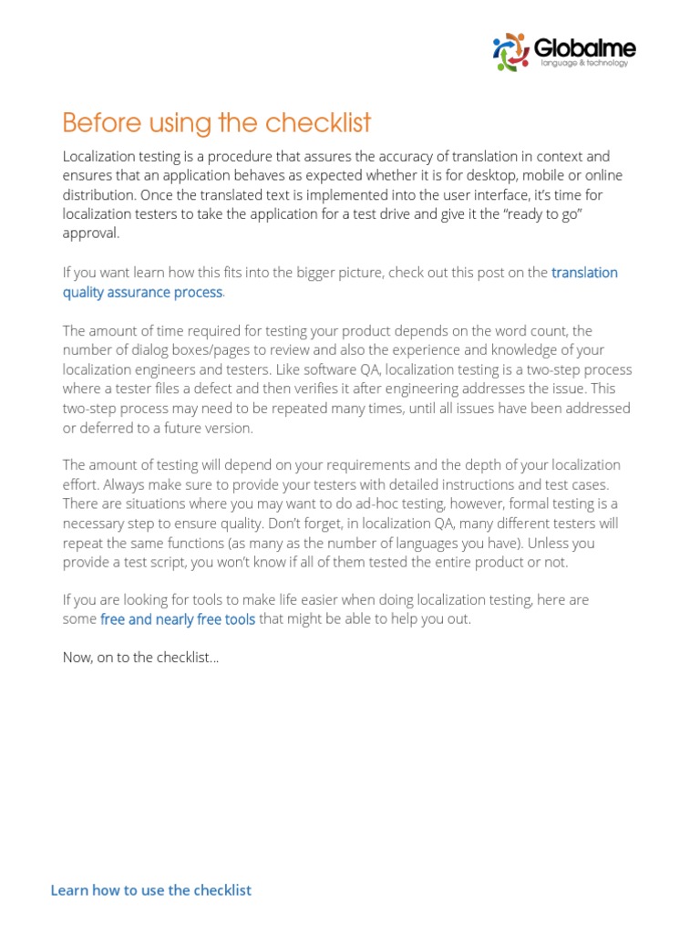 Translation Quality Assurance Process: Learn How To Use The Checklist ...
