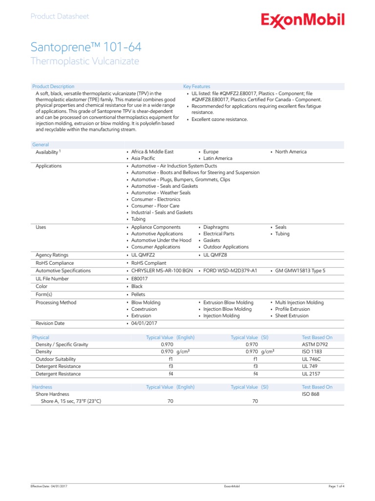 Santoprene TPV | PDF | Materials | Building Engineering