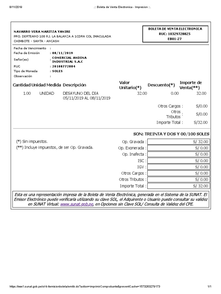 Boleta de Venta Electronica - 28 PDF | PDF | Business | Informática y ...