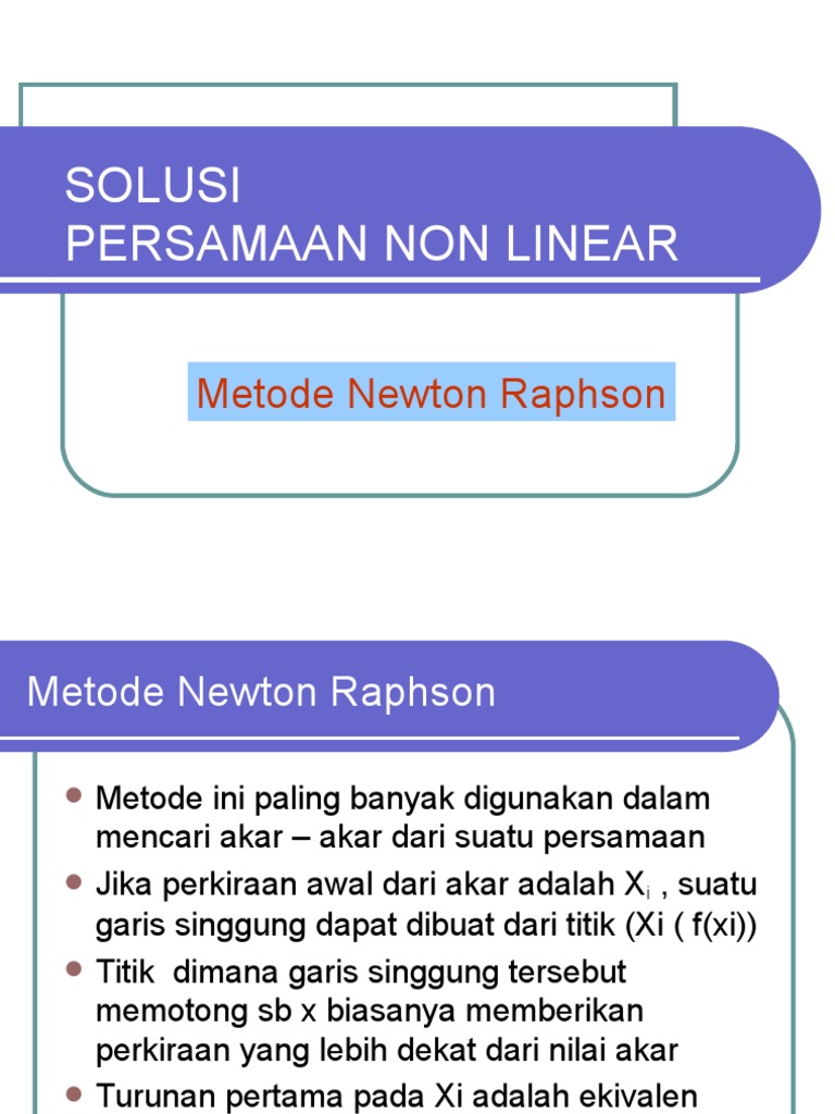 Metode Newton Raphson | PDF