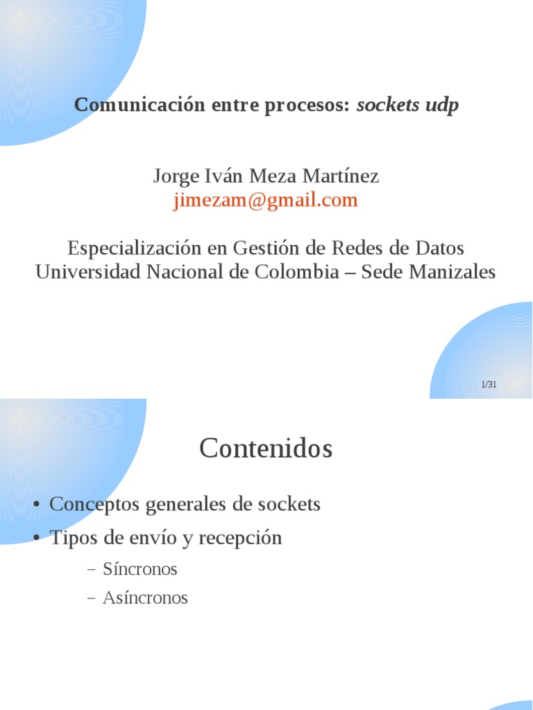 Comunicación UDP y Sockets en Java | PDF | Zócalo de red | Arquitectura Computacional Distribuida
