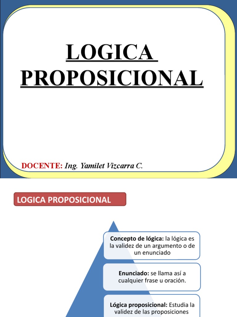 Logica Proposicional | PDF | Proposición | Sintaxis (Lógica)