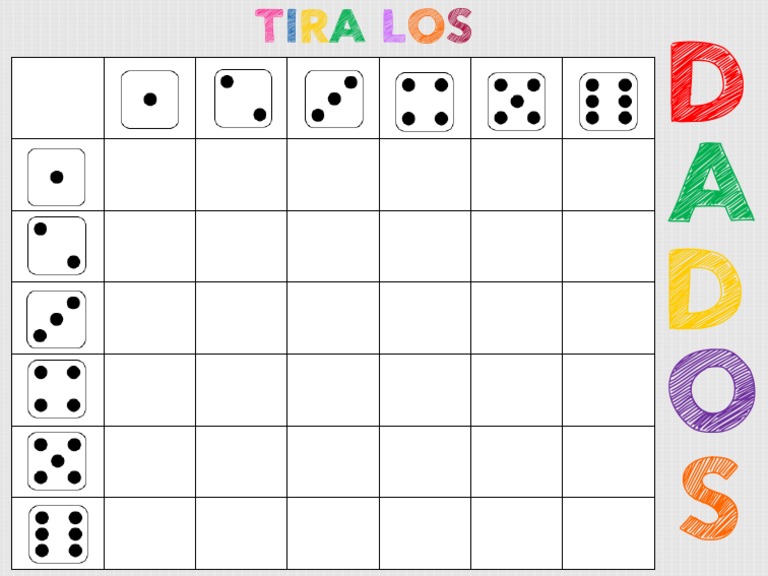 Plantilla TIRA DADOS | PDF