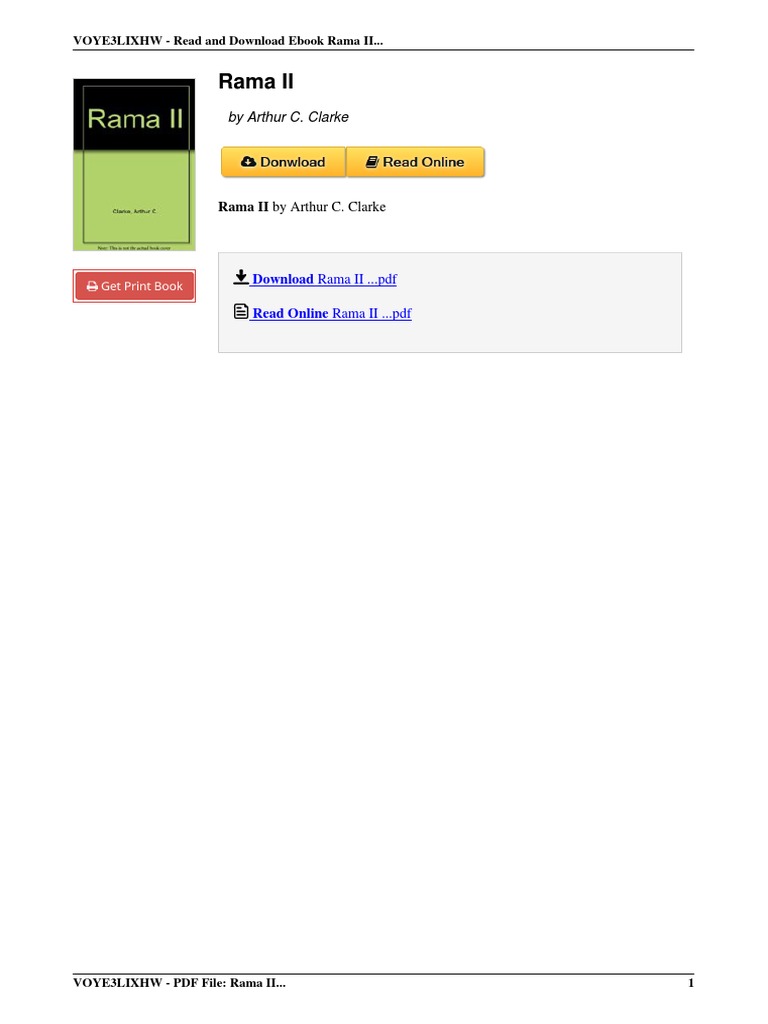 Download Rama II by Arthur C. Clarke | PDF