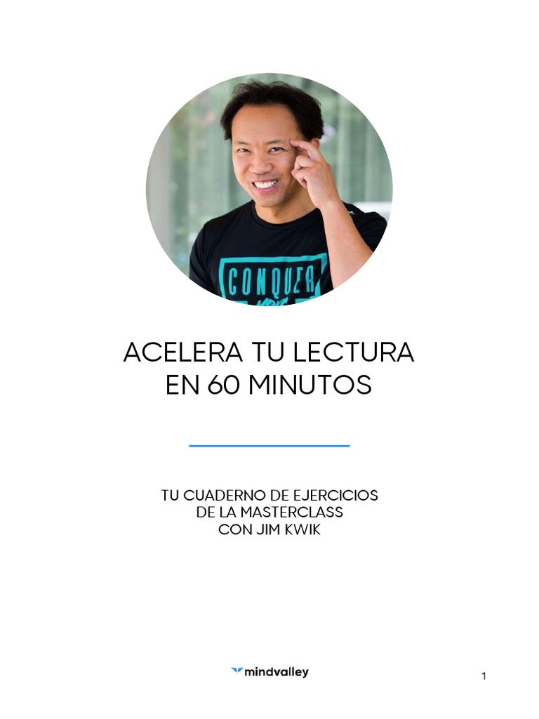 Cuaderno de Trabajo - Lectura Rapida Con Jim Kwik PDF | PDF