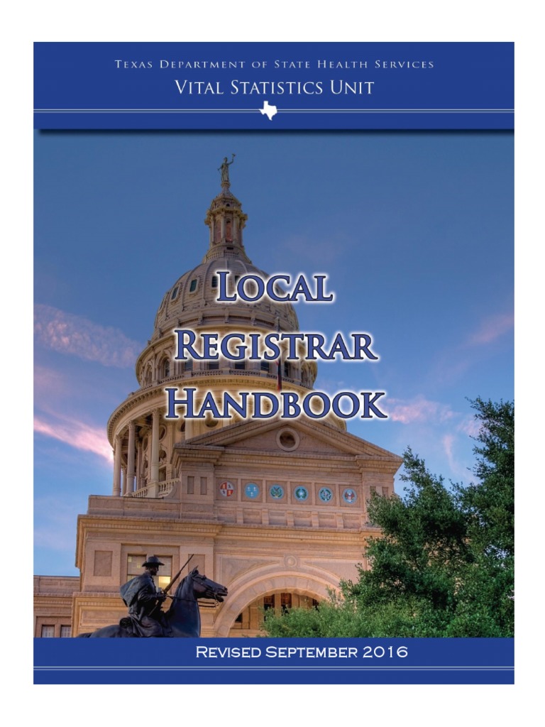 Local Registrar Handbook 10-05-2016 PDF | PDF | Birth Certificate ...