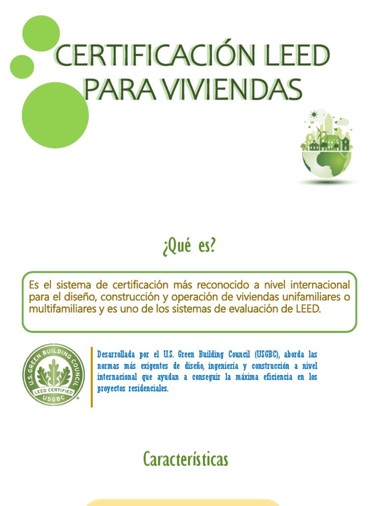 Certificación LEED para viviendas | PDF | Liderazgo en Energía y Diseño ...