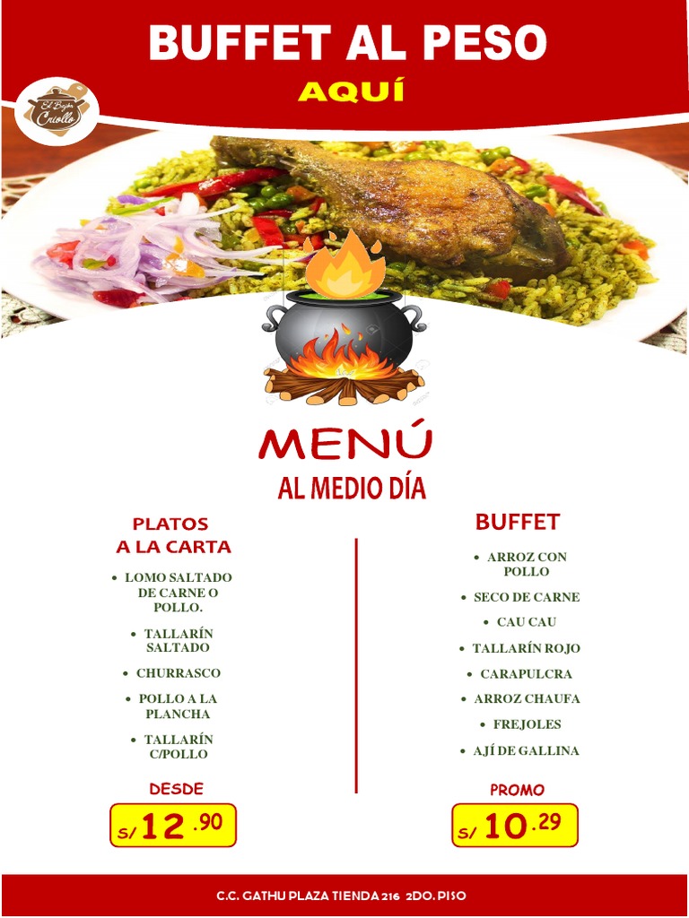 Buffet Criollo en Word | PDF