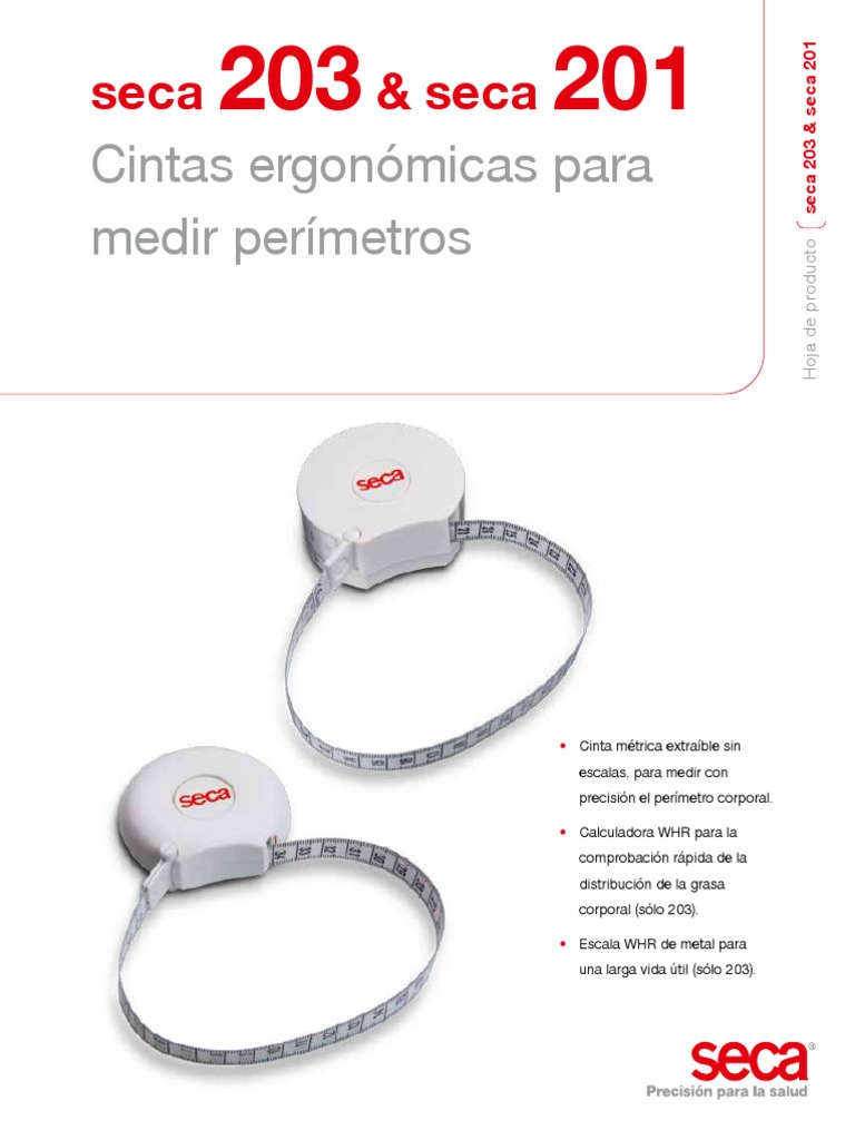 Cintas métricas Seca 201 y 203 para perímetros | PDF | Medición | Science