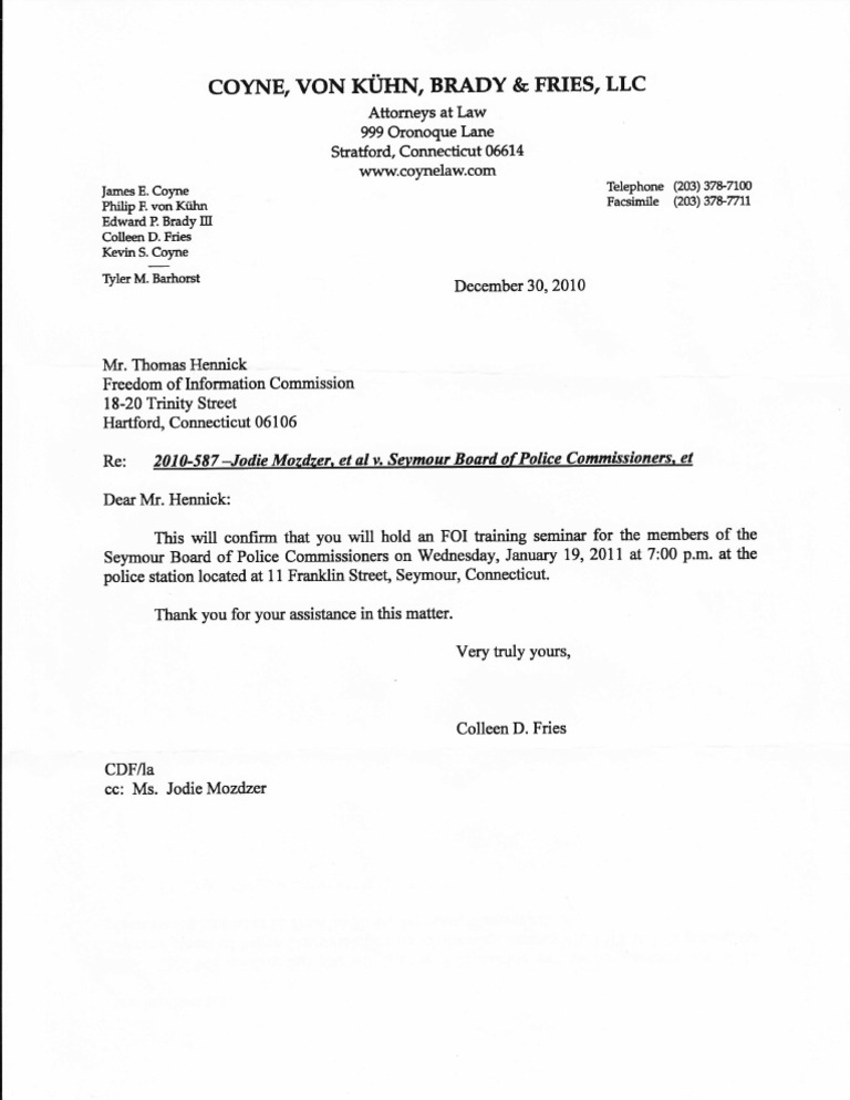 Seymour FOI Letter | PDF