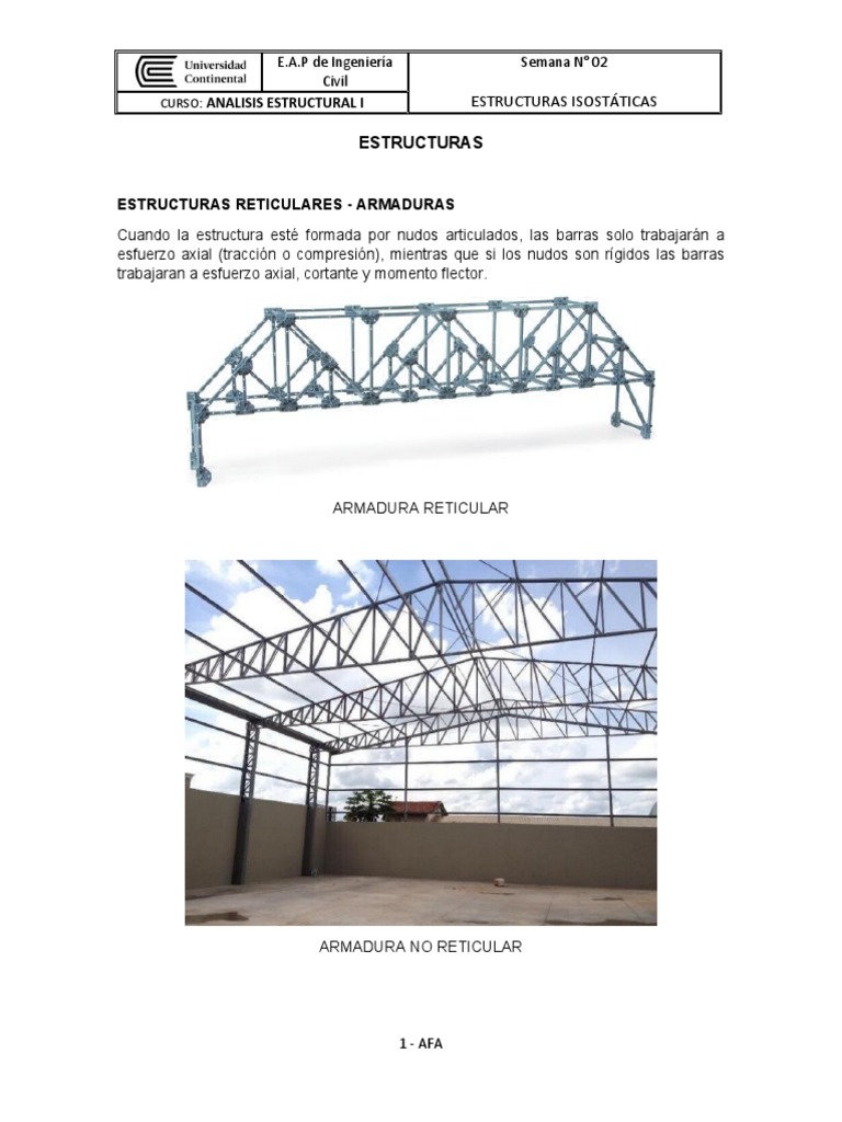 Estructuras Isostáticas.docx | PDF | Braguero | Ingeniero civil