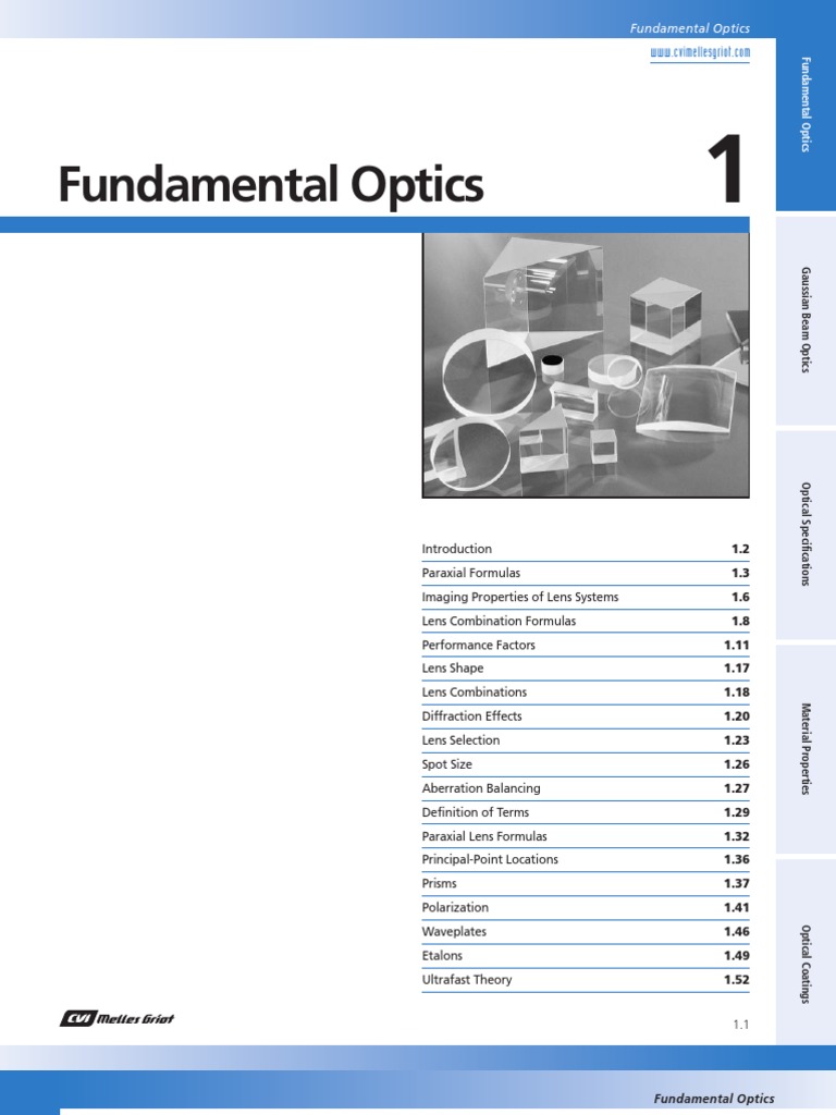 Fundamental Optics | PDF | Lens (Optics) | Optics