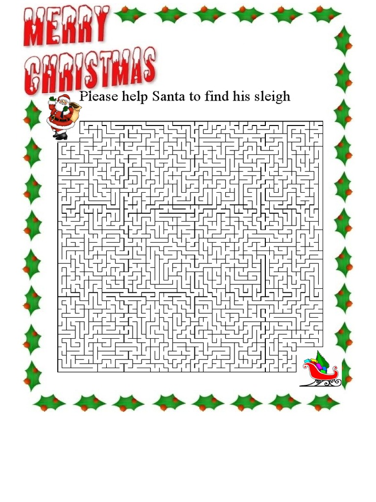 Help Santa Find His Sleigh | PDF