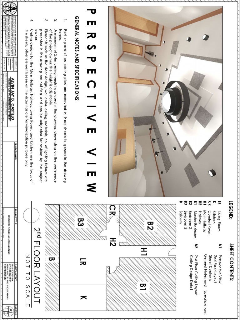 Ceiling Design Sheet 1 | PDF | Architectural Design | Architecture