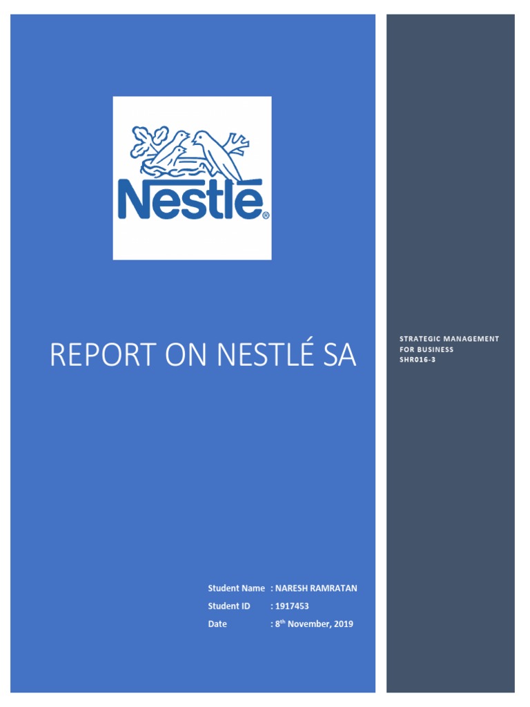 Assessment 1 - Report On Nestle (Final) PDF | PDF | Competitive ...