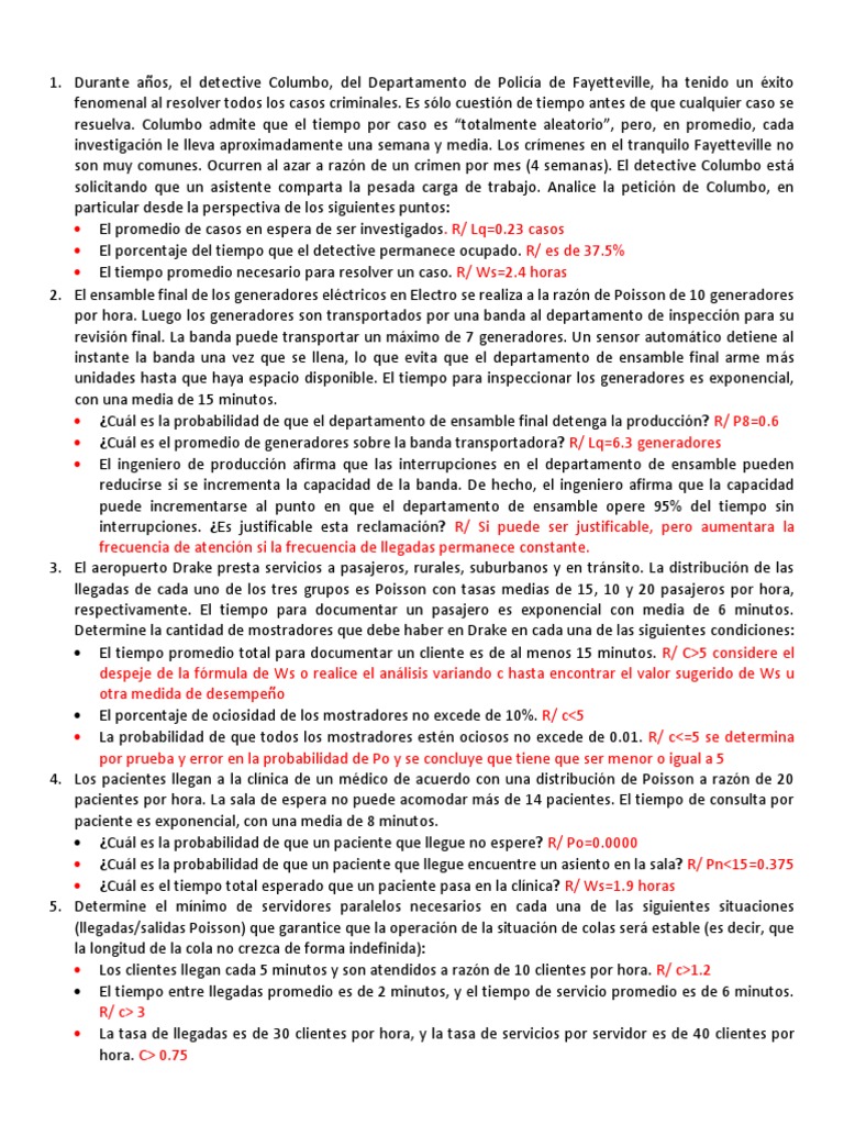GUIA COLAS FINAL Respuestas | PDF | Distribución de veneno | Enseñanza de matemática