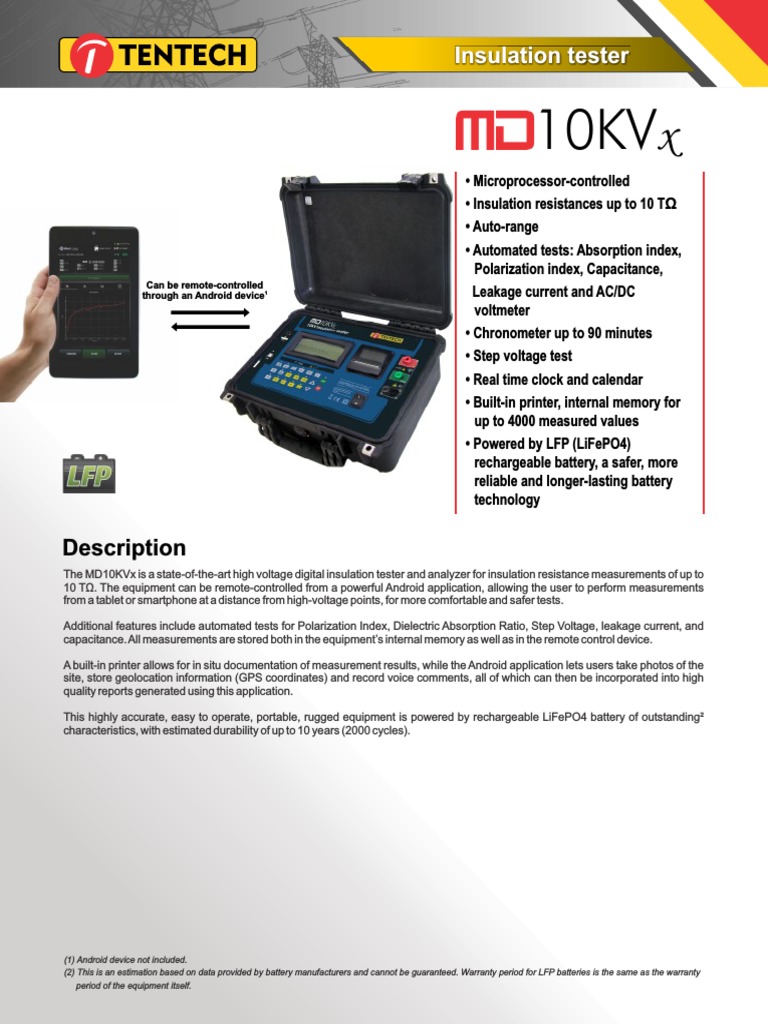 Insulation Tester: Description | PDF | Capacitor | Rechargeable Battery