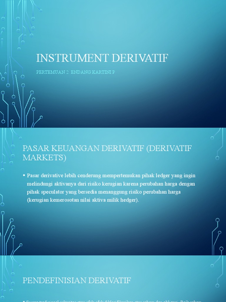 Instrumen Derivatif dan Contohnya | PDF