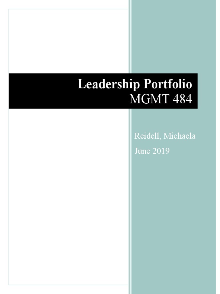 Leadership Portfolio | Download Free PDF | Mindset | Leadership