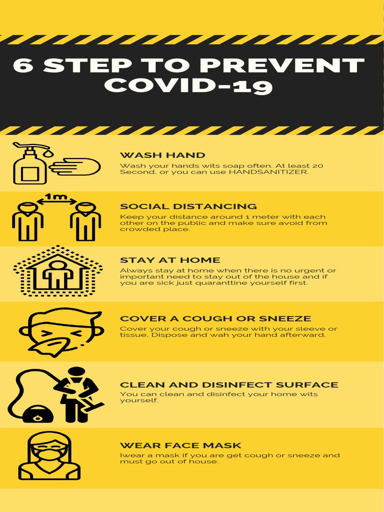 COVID-19 Prevention: 6 Key Steps | PDF | Self-Improvement | Wellness