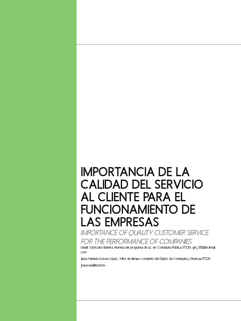 Calidad en El Servicio | PDF | Calidad (comercial) | Marketing