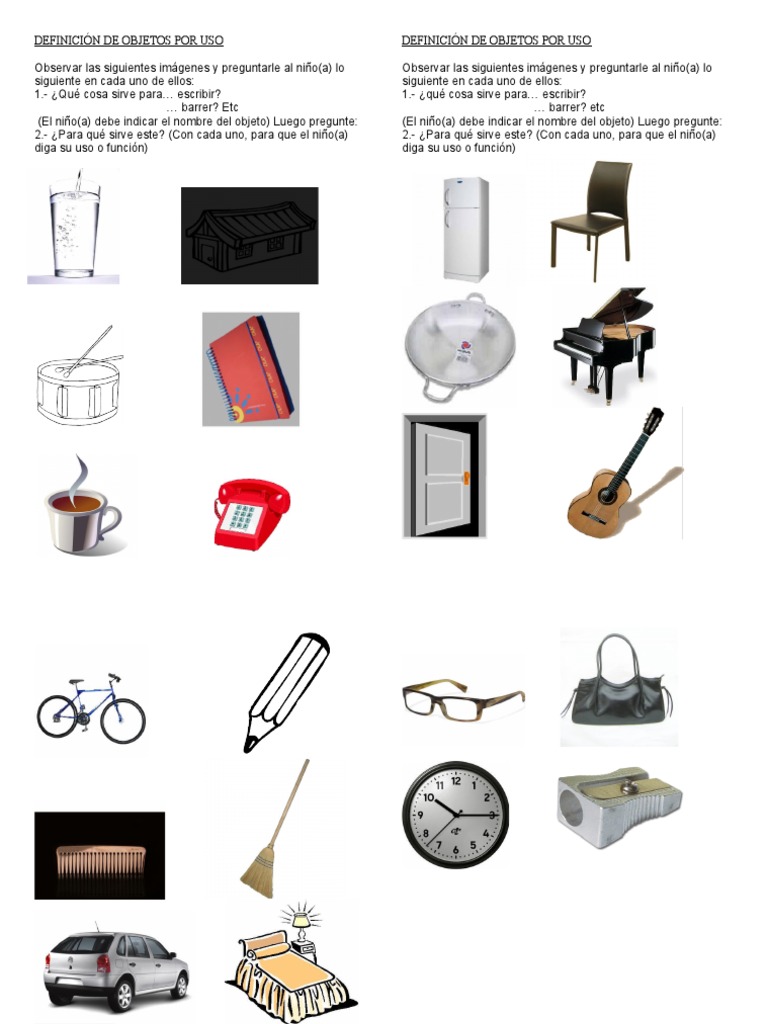 Definicion de Objetos Por Uso | PDF | Artes del Lenguaje y Comunicación ...