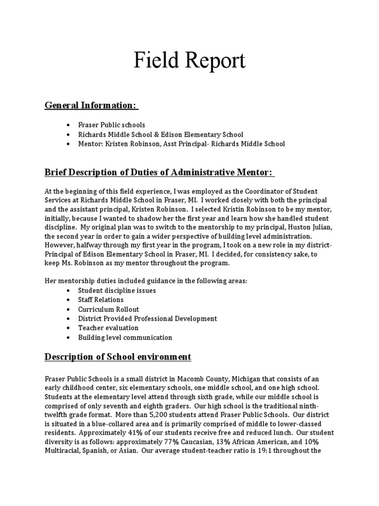 Field Report | PDF
